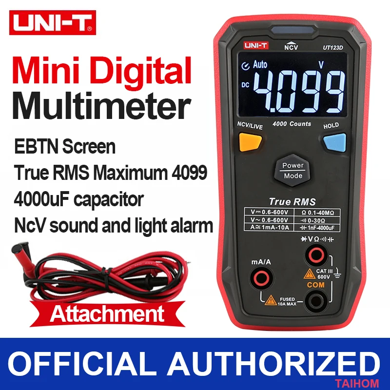 Uni T Ut123d Digital Automatic Multimeter Smart Acdc Ncv Resistance ...