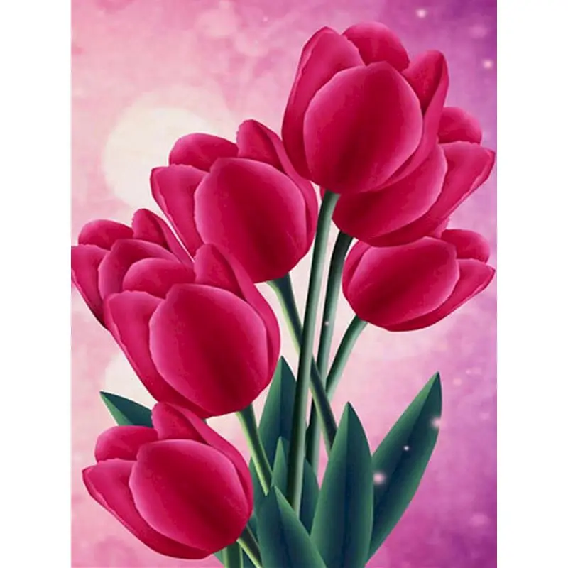 Contoh Lukisan Bunga Tulip