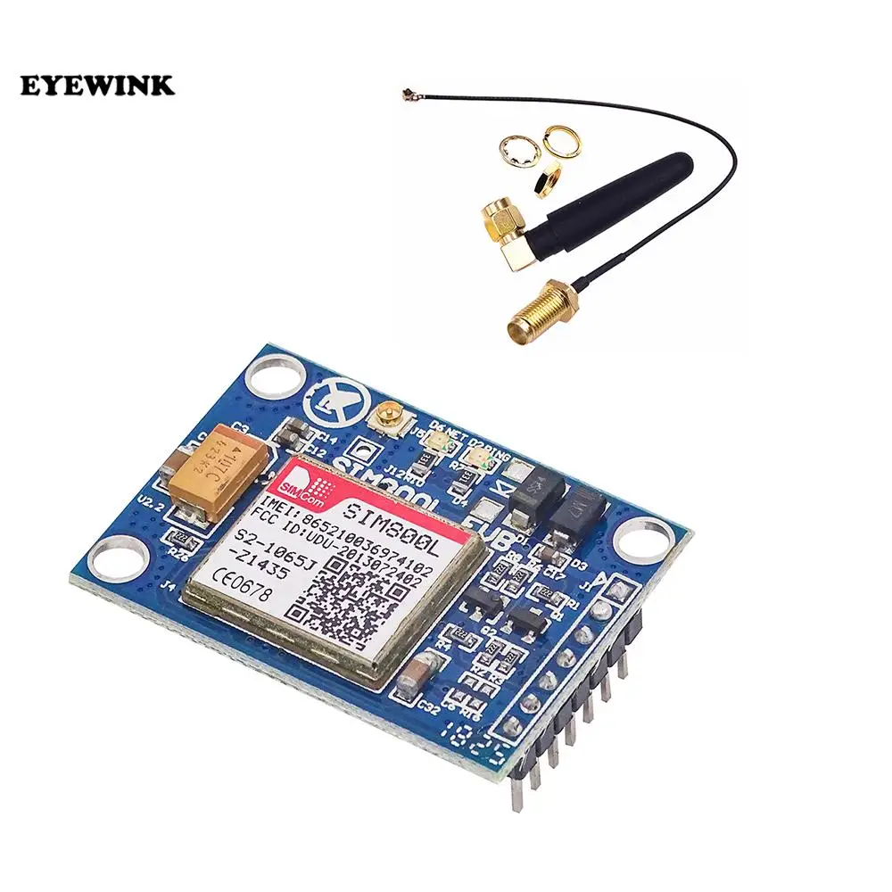 SIM800L V2.0 5V Wireless GSM GPRS MODULE Quad Band W/ Antenna Cable Cap ...