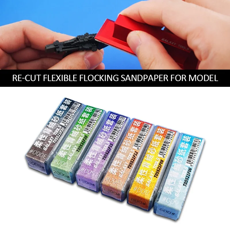 12pcs-set-Pre-cut-Flexible-Flocking-Sandpaper-for-Model-Hobby-Grinding ...