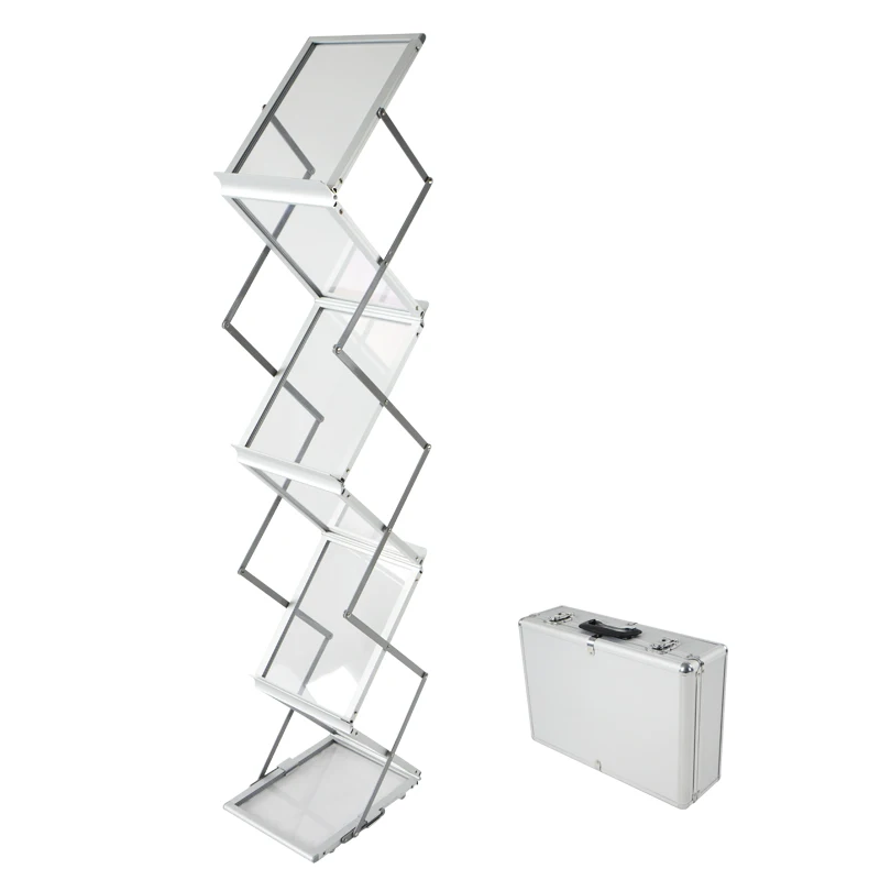 Estante de información plegable, estante de catálogo para publicidad ...