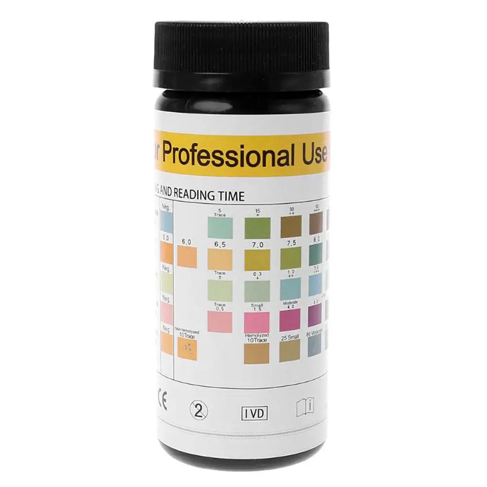 URS-4K-Glicose-PH-Protein-Ketone-Blood-Urine-Test-Strip-Faixa-de ...