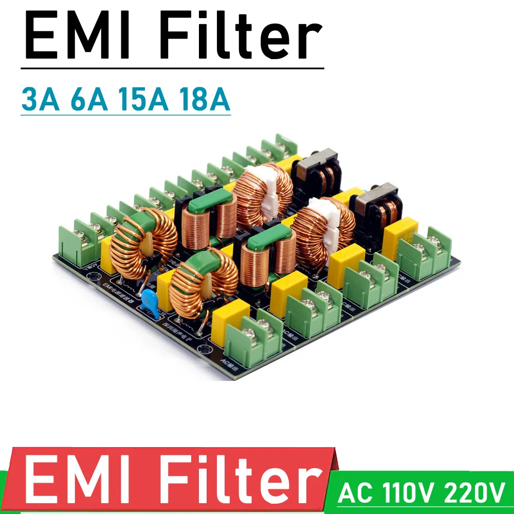 AC-110V-220V-EMI-filter-module-3A-6A-15A-18A-anti-interference-EMC-FCC ...