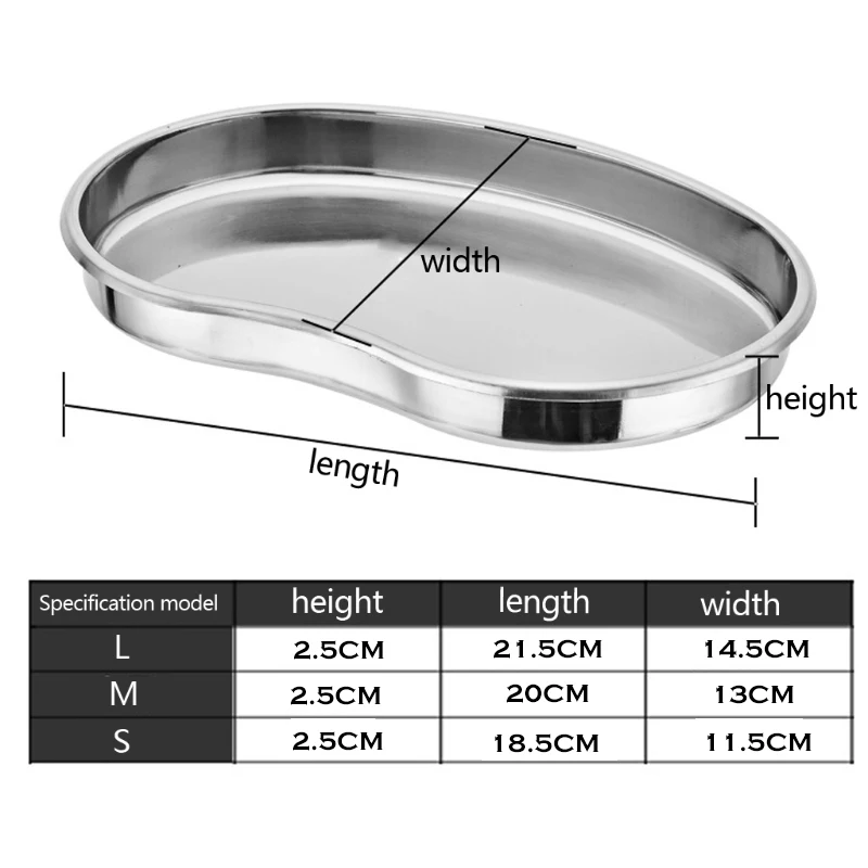 Stainless-Steel-Medical-Surgical-Kidney-Bowl-Curved-Tray-Dental-Lab ...