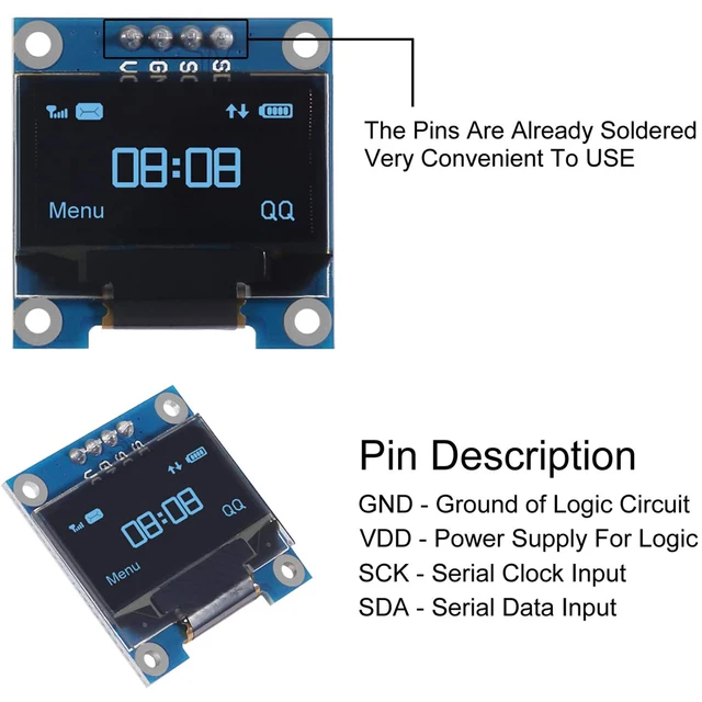 Sd Card Reader OLED Display & RTC Clock Module Bundle For Arduino ...