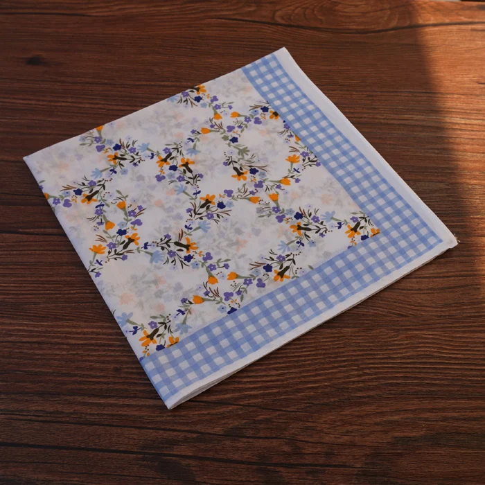 Handkerchiefs Women Cotton High Quality Soft Funny Printed Plaid ...
