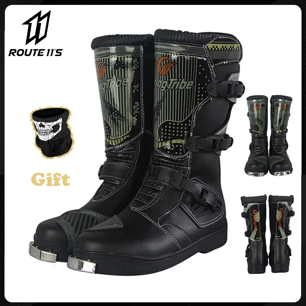 Pro-biker Men Motorcycle Boots Waterproof Pu Botas Moto Boots Motocross ...