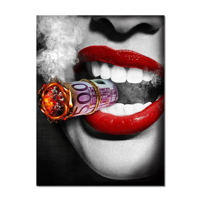 Diamond Lips With Smoke