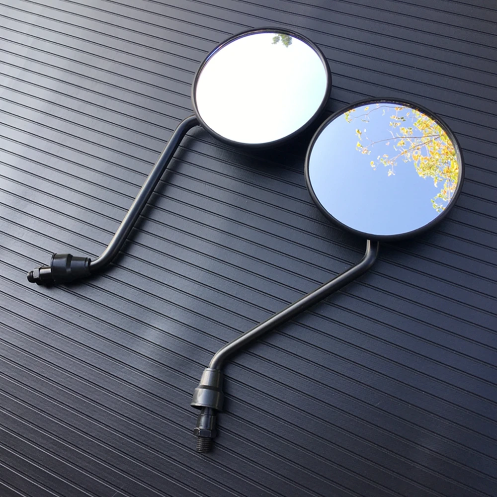 8mm-10mm-Universal-Motorcycle-Mirrors-Round-Mirror-Motorcycle-Long-Stem ...