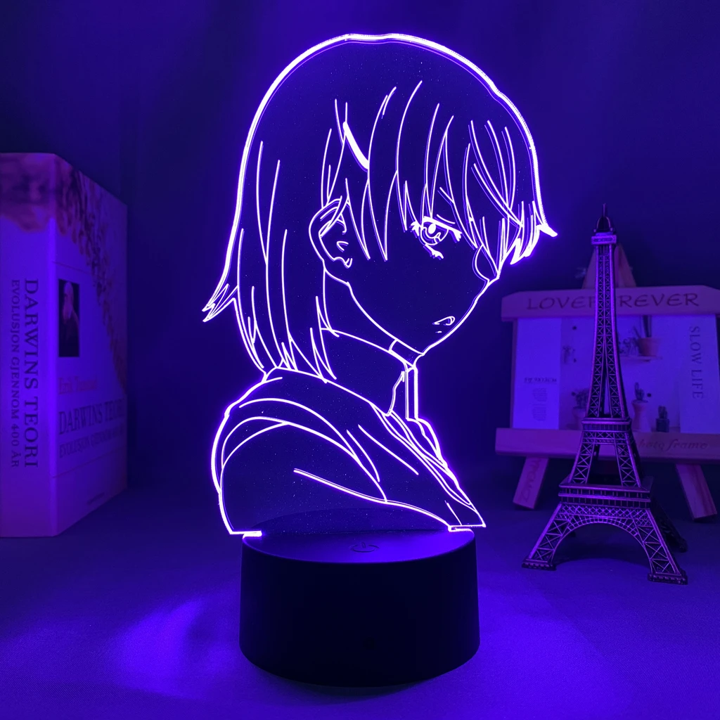 3d Lamp Anime A Certain Scientific Railgun Mikoto Misaka Figure for ...