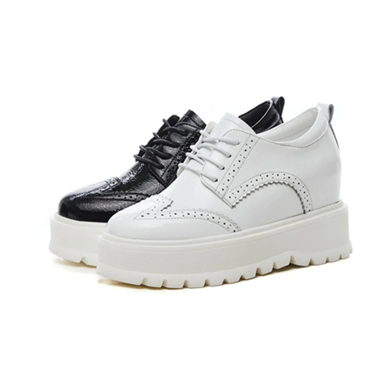 Zapatos-de-plataforma-plana-para-mujer-zapatillas-de-cuero-genuino-con-tac-n-oculto-gruesas ...