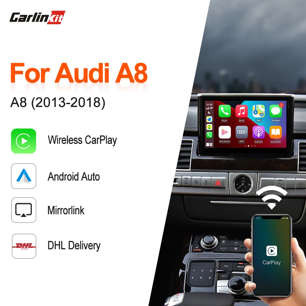Carlinkit 2.0 Wireless Auto Smart Box For Audi A8 S8 R8 Q8 A8l 2010 ...