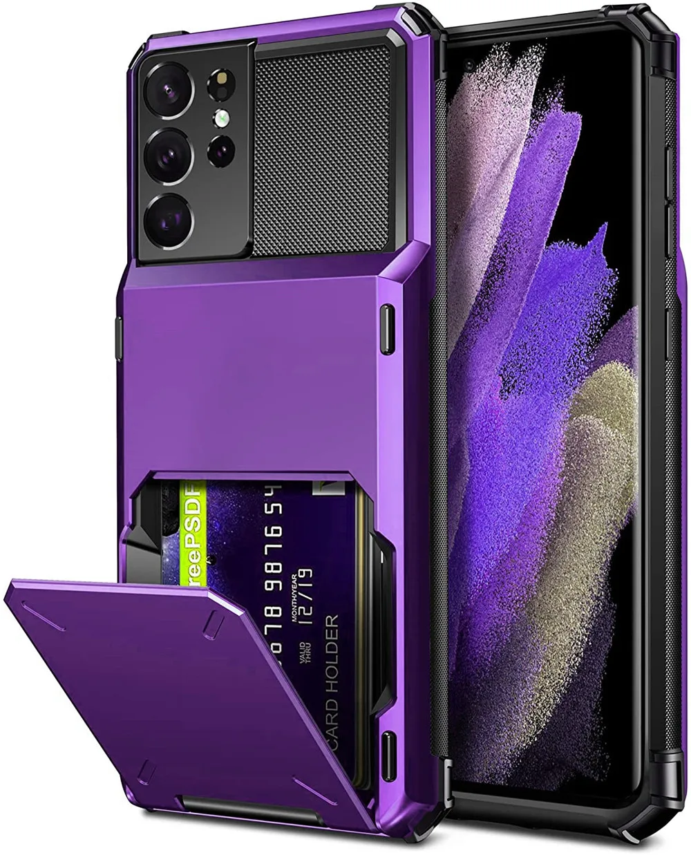 Wallet Card Slots Credit Card Holder Case For Samsung Galaxy S21 S22 ...