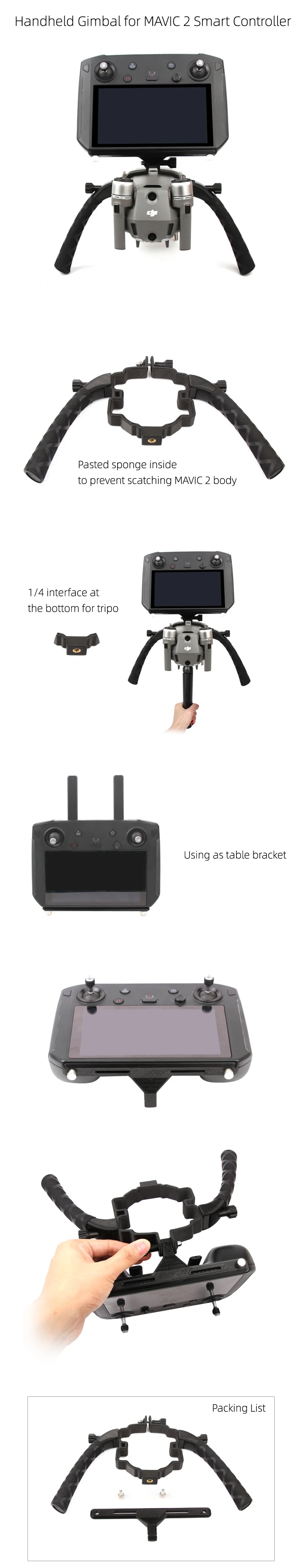 Handheld Gimbal Stabilizers for DJI Smart Controller and MAVIC 2 Drone ...
