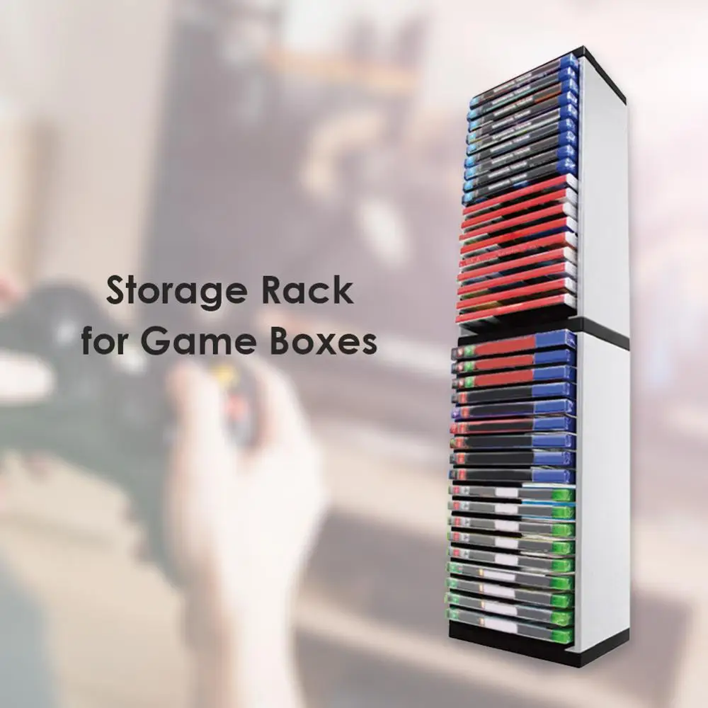 CD Box Bracket Holder 36 Game Disc Storage Tower Shelf Rack For PS5 PS4 ...