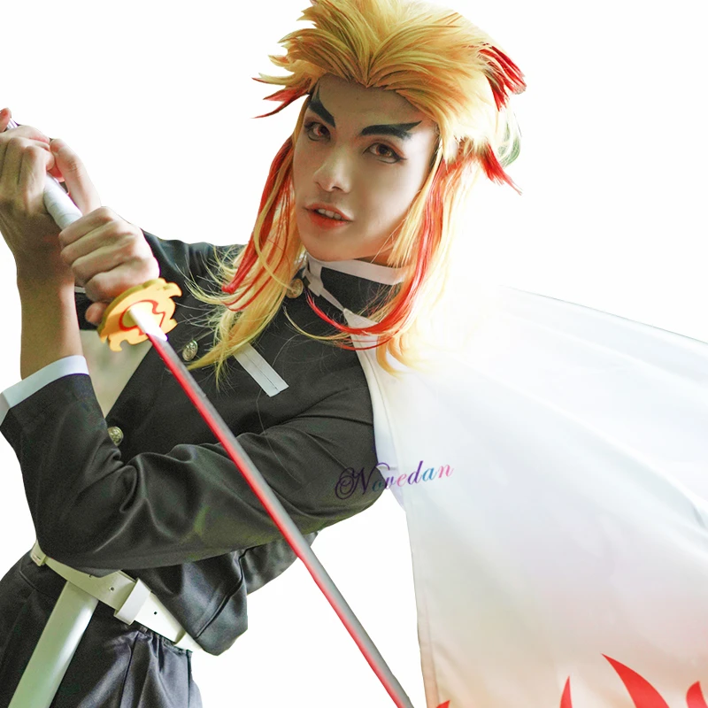 Anime Demon Slayer Rengoku Kyoujurou Cosplay Costume And Wig ...