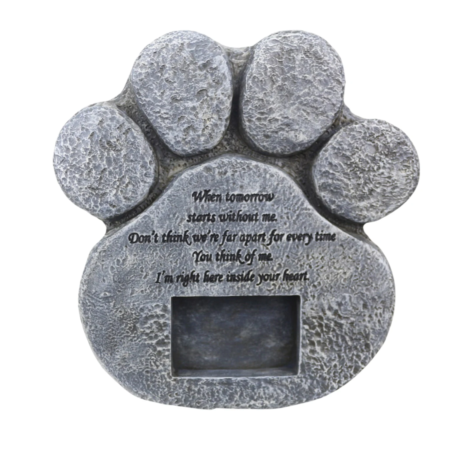 Memorial Tombstone for Pet Keepsake Gravestone Tomb Dog Cat Paw Print ...