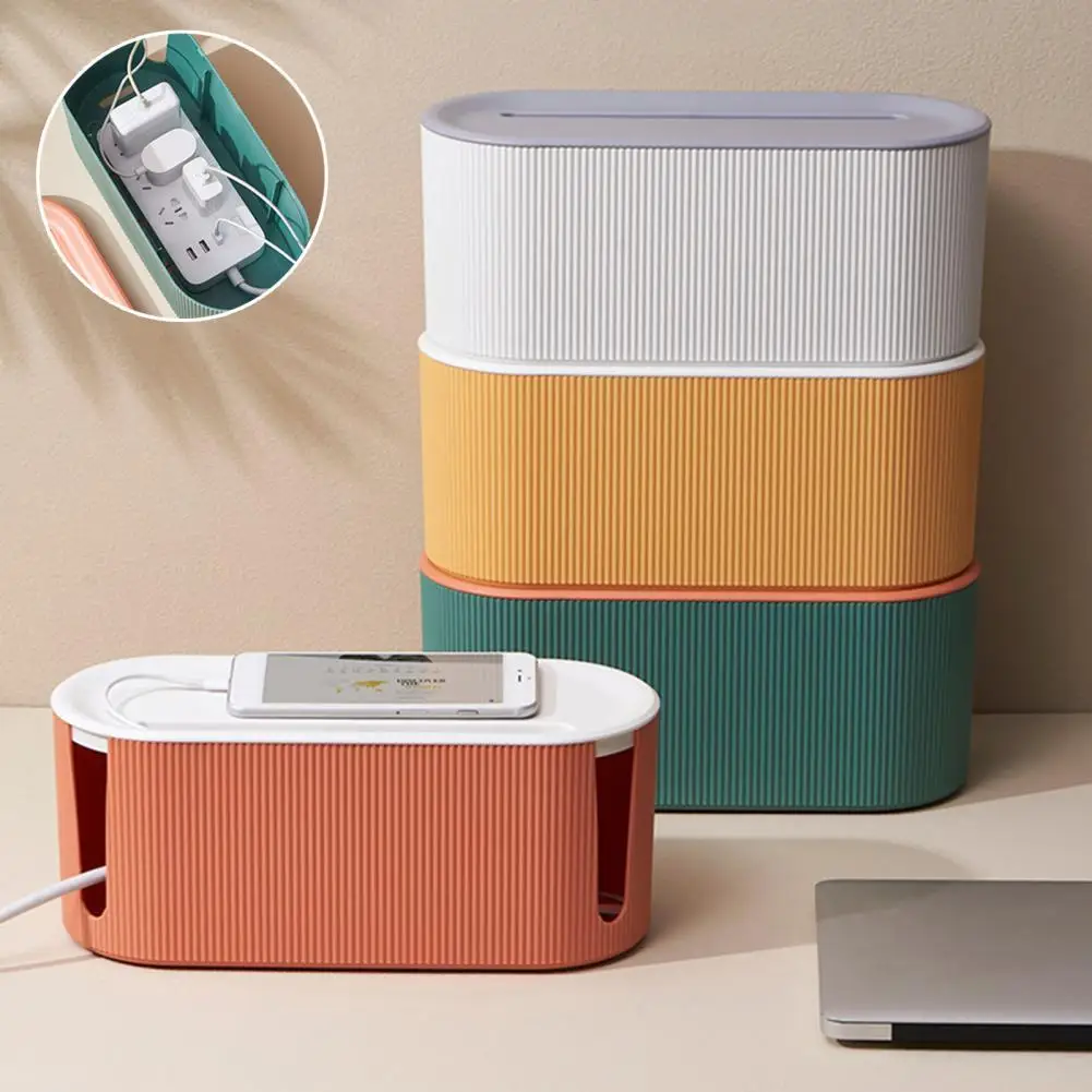 Dust-proof-Power-Strip-Storage-Box-Multi-Use-Charging-Cable-Organizer ...