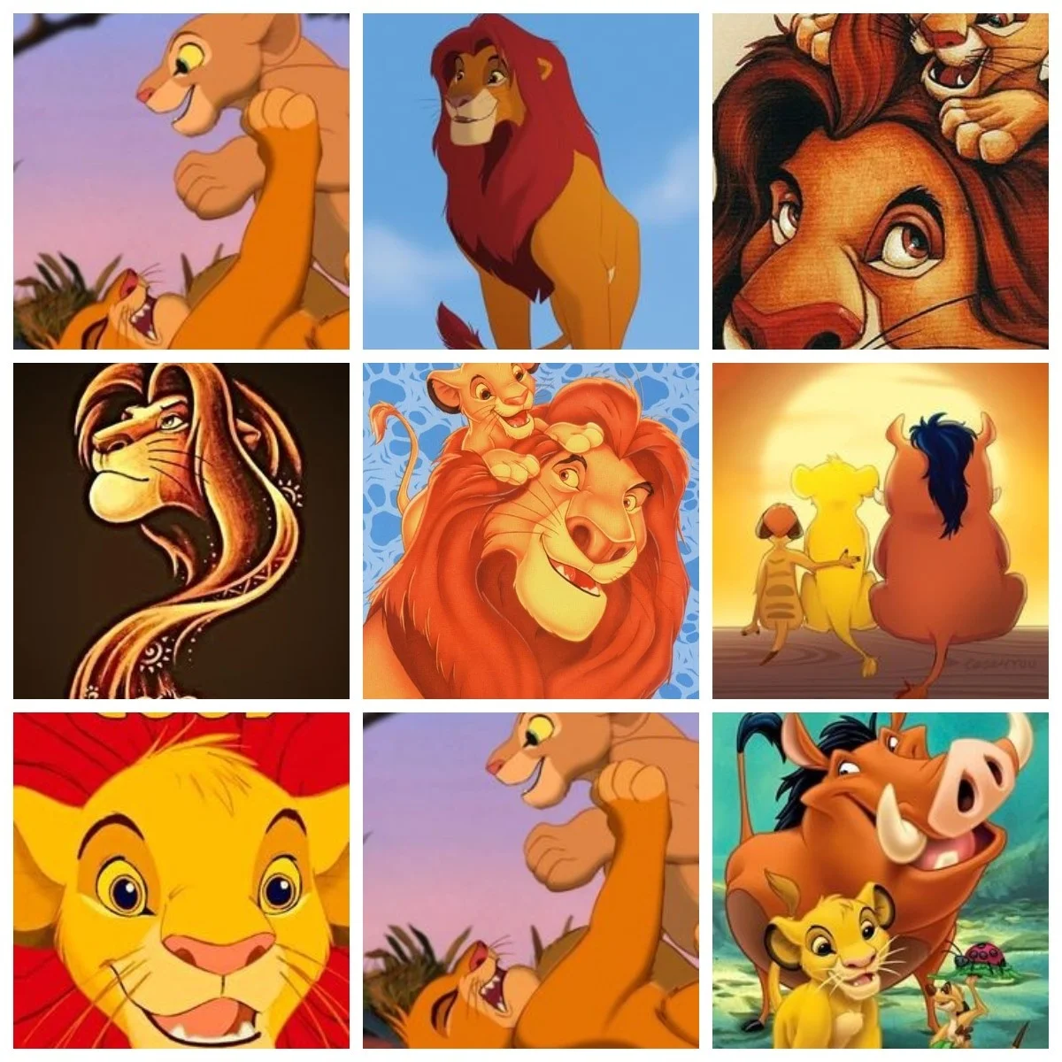 Lion King Simba And Mufasa Drawings