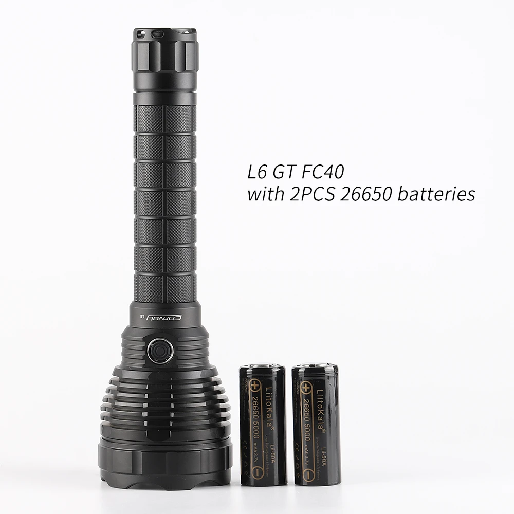 Black Convoy L6 Flashlight ,gt-fc40 High Cri Led,26650 Flashlight,with ...