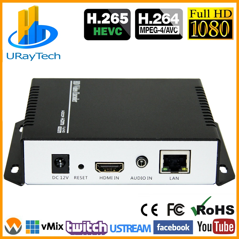 HEVC MPEG4 HDMI to IP Live Streaming Video Encoder H.264 RTMP Encoder ...