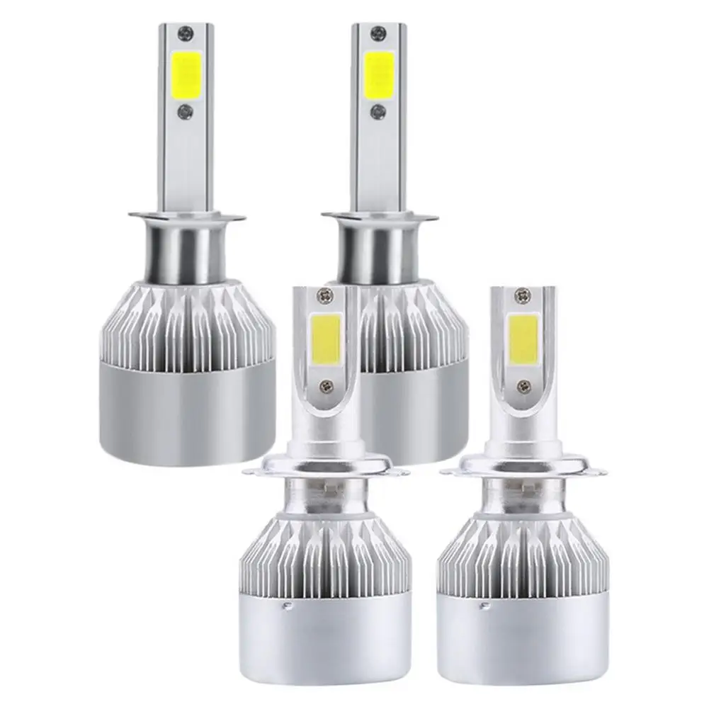 Car Led Headlights C6 Headlights H1 And H7 Single Headlights 6000k Auto ...