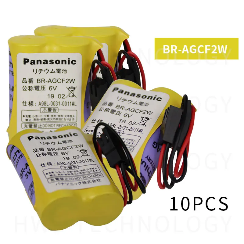 10pcs BR AGCF2W Lithium 6V 2200mAh PLC battery A98L 0031 0011 A06B 6093 ...