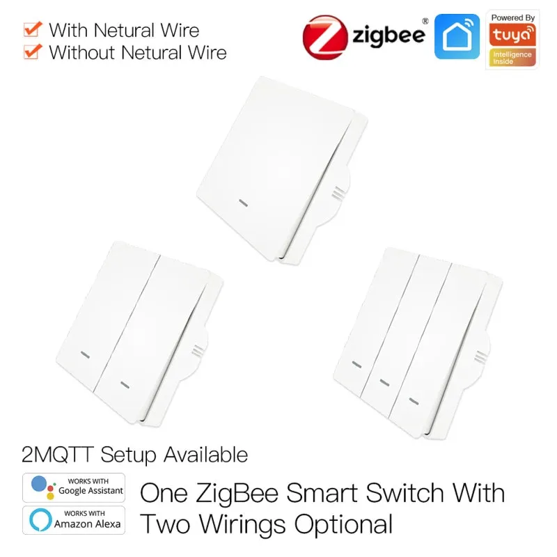 ZigBee Interruptor de pared inteligente, dispositivo con/sin cable ...
