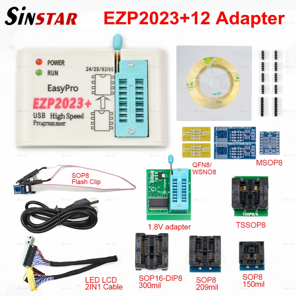 Original-ezp2023-alta-velocidade-usb-spi-programador-ezp-2023-support24-25-93-95eeprom-25-flash ...