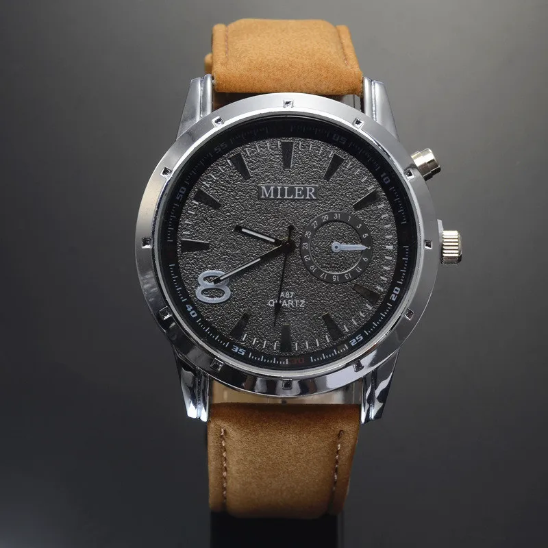 MILER-Watches-Men-Sports-Watches-Fashion-Leather-Band-Quartz ...