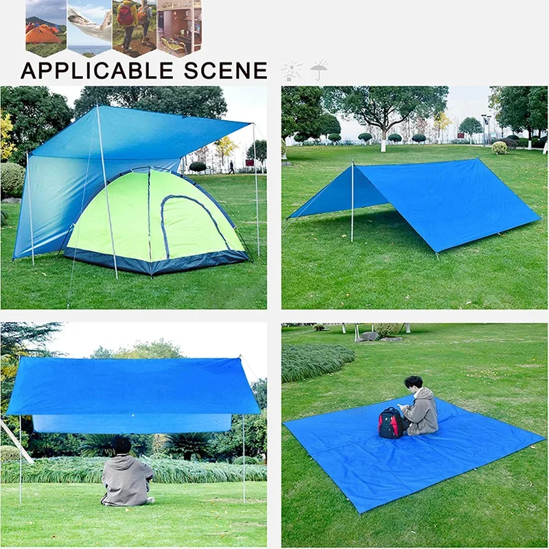 X 7ft Waterproof Tent Tarp Shelter, Rain Tent Tarp Raincoat
