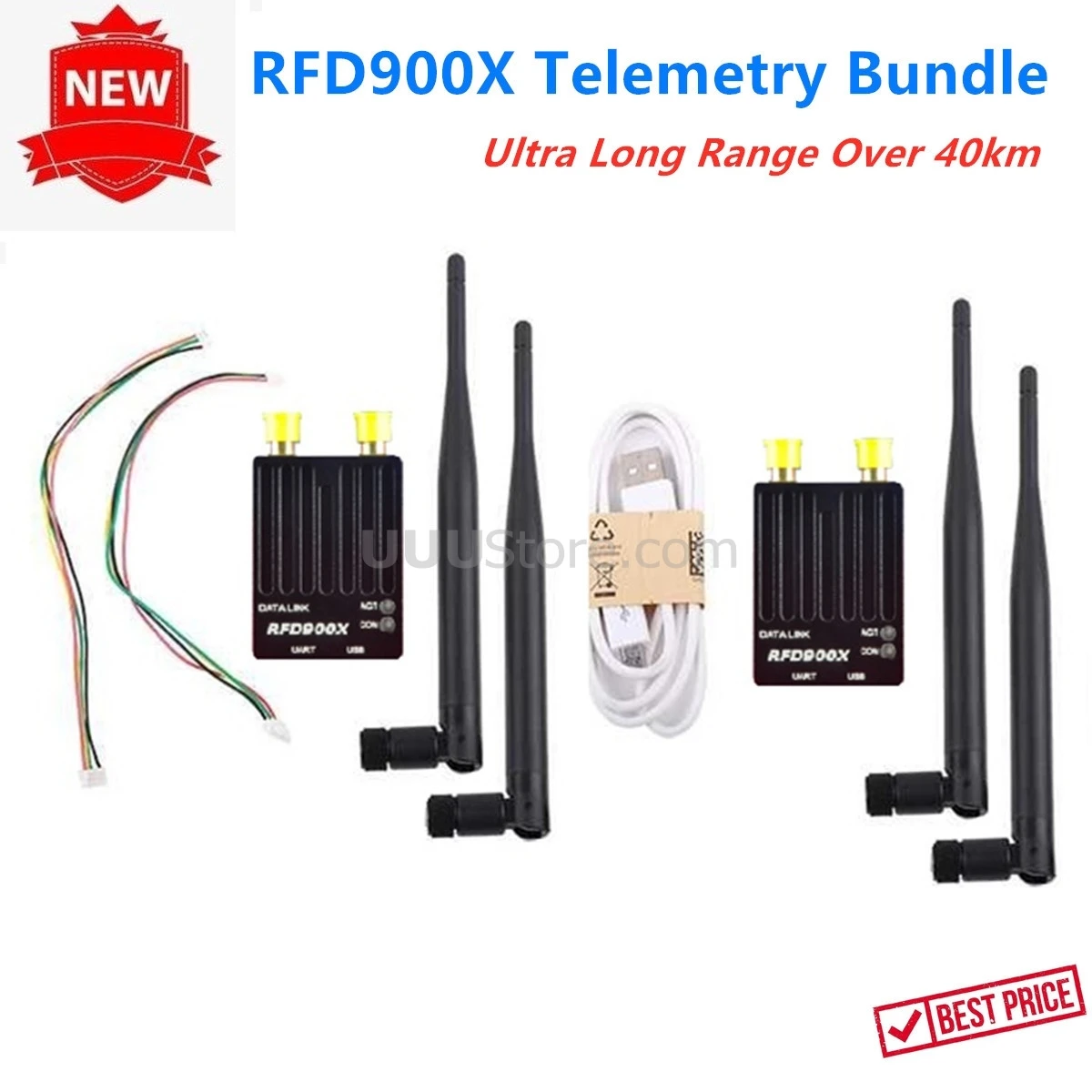 Over 40km RFD900X Telemetry Bundle Ultra Long Range Telemetry Radio ...