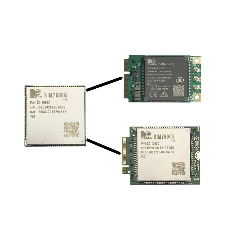 SIMCOM Módulo SIM7600G H LTE Cat4, soporte Global, GNSS, MINI PCIE M.2 ...