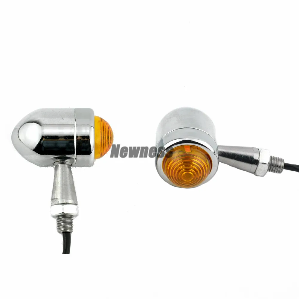 Universal Motorcycle Round 10mm Bullet Turn Signals Indicator Lamp ...