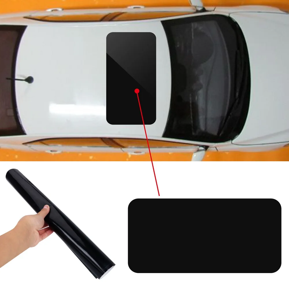 Waterproof-Black-Car-Sticker-Roof-Ceiling-Decal-Simulation-Panoramic ...
