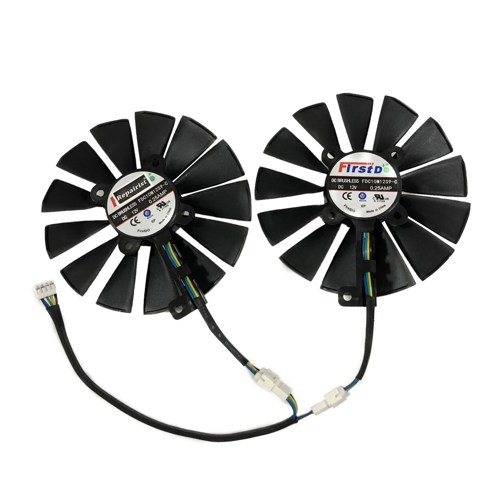 2pcs Fdc10m12s9-c Gpu Vga Cooler Fans Rog-poseidon-gtx1080ti Graphics ...