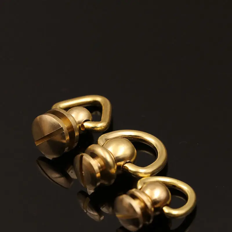 RIVET,Triangle ring--Clous à tête ronde en laiton, 10 pièces, rivets ...