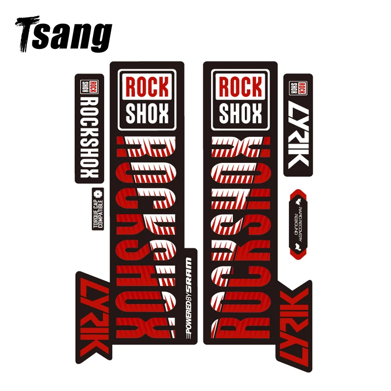 Rockshox 자전거 스티커 데칼 Mtb 도로 프론트 포크 사이클링 스티커 자전거 레이싱 자전거 프론트 포크 보호 자전거