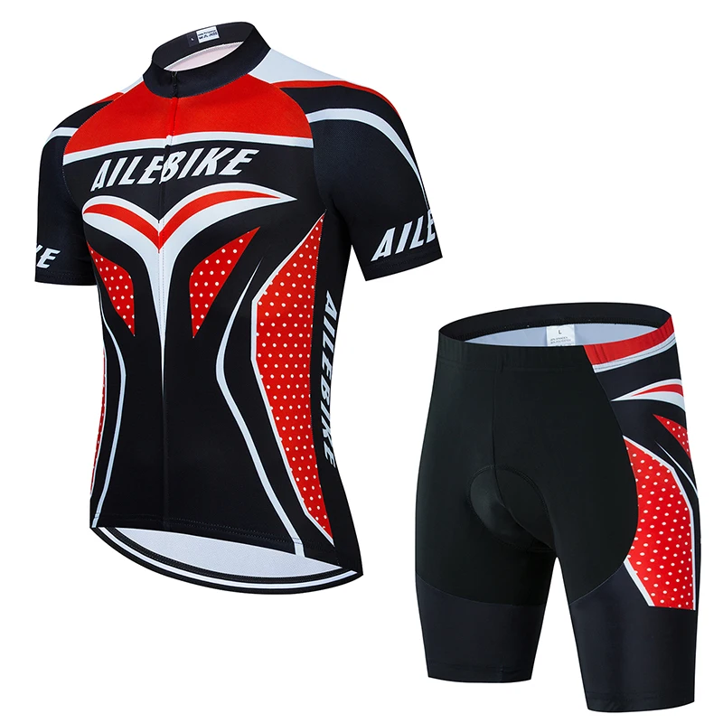 Team version summer men's MTB riding suit short sleeved suit mountain ...