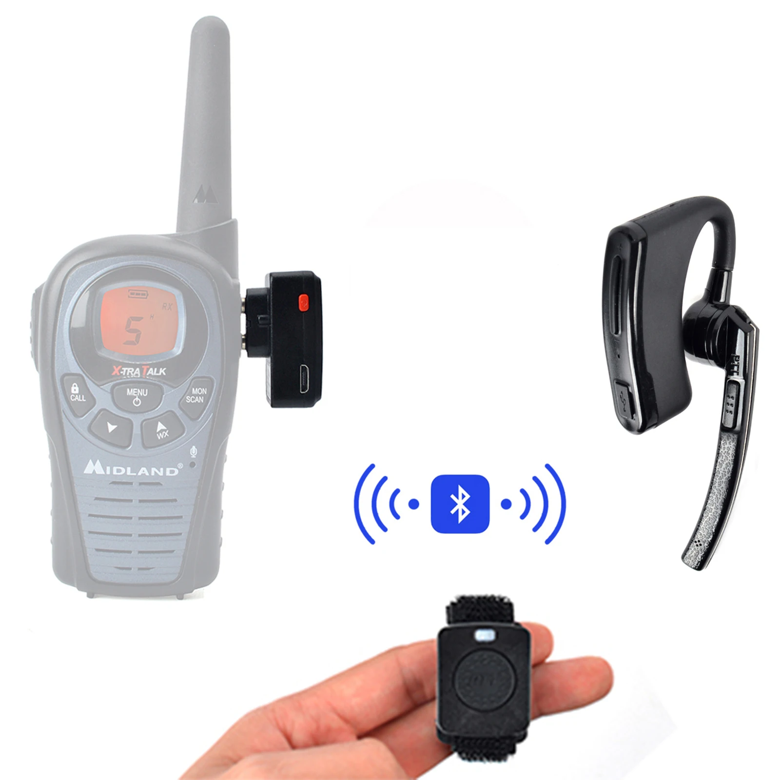 Wireless Bluetooth Headset Earpiece | Midland Walkie Talkie Headsets ...