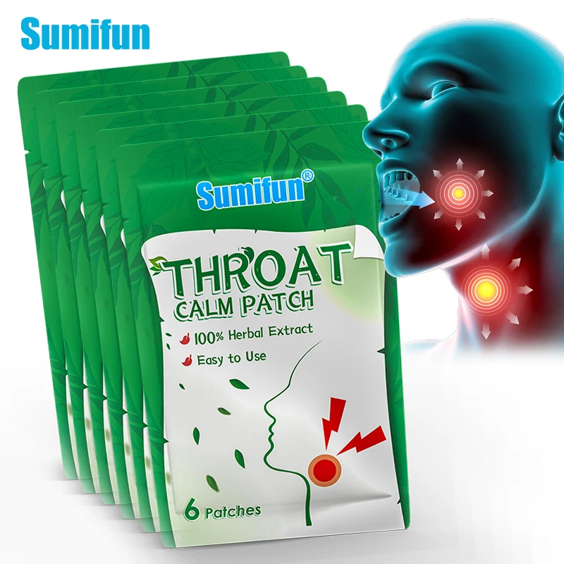 6/24/36/60Pcs Sore Throat Patch Treat Chronic Esophagitis Pharyngitis ...