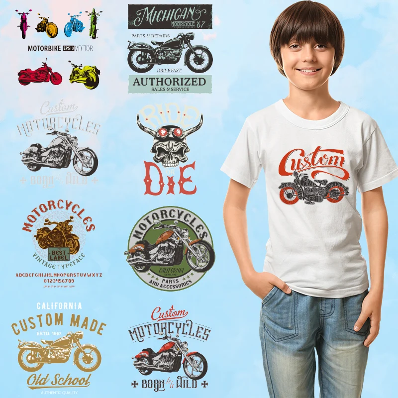 Motorcycles-Patches-for-clothing-Applique-on-Clothes-Heat-Transfer ...