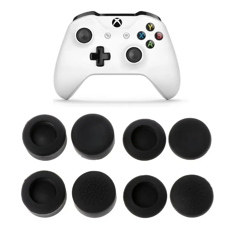 8Pcs Rubber Silicone Analog Thumbstick Thumb Cover Game Controller Case ...