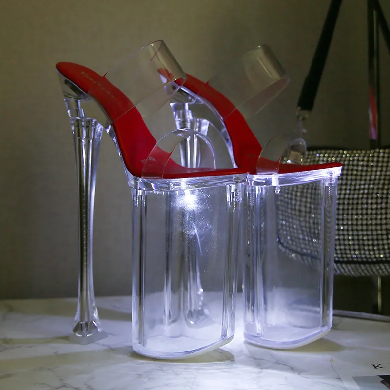 Mclubgirl 2021 High Heel Platform Shoes Nightclub Super High Heels 26cm ...