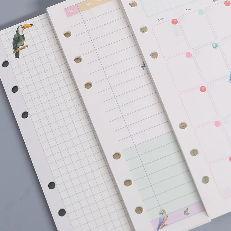 Feuillet mobile,Cahier à feuilles mobiles,2022,45 feuilles,recharge de ...