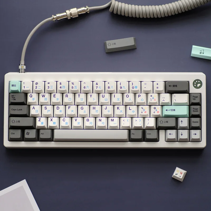 141 Keys Little Overlord Off-white Theme Keycap Cherry Profile Pbt Dye ...