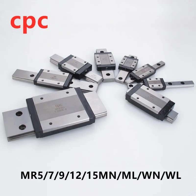 Taiwan CPC stainless steel linear guide block carriage MR7MN MR9MN MR12MN MR15MN MR9ML MR12ML ...