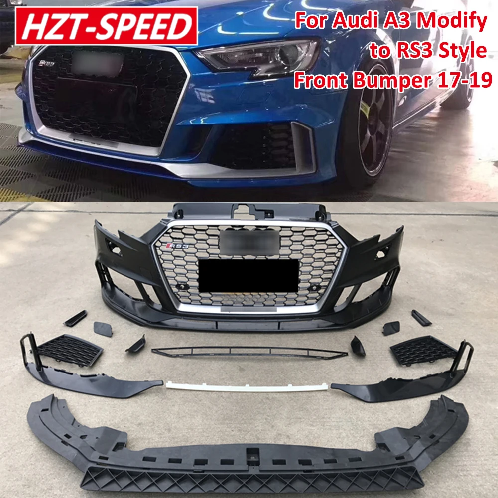 A3 Modify To Rs3 Style Front Bumper Unpainted Pp Material For Audi A3 ...