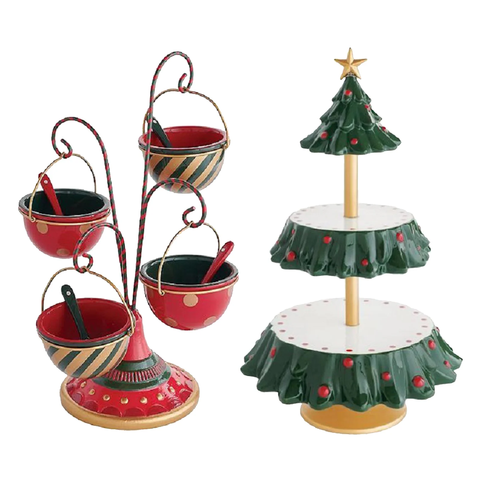 Christmas Snack Rack Decorative Fruit Plates Storage Merry Snack Bowl