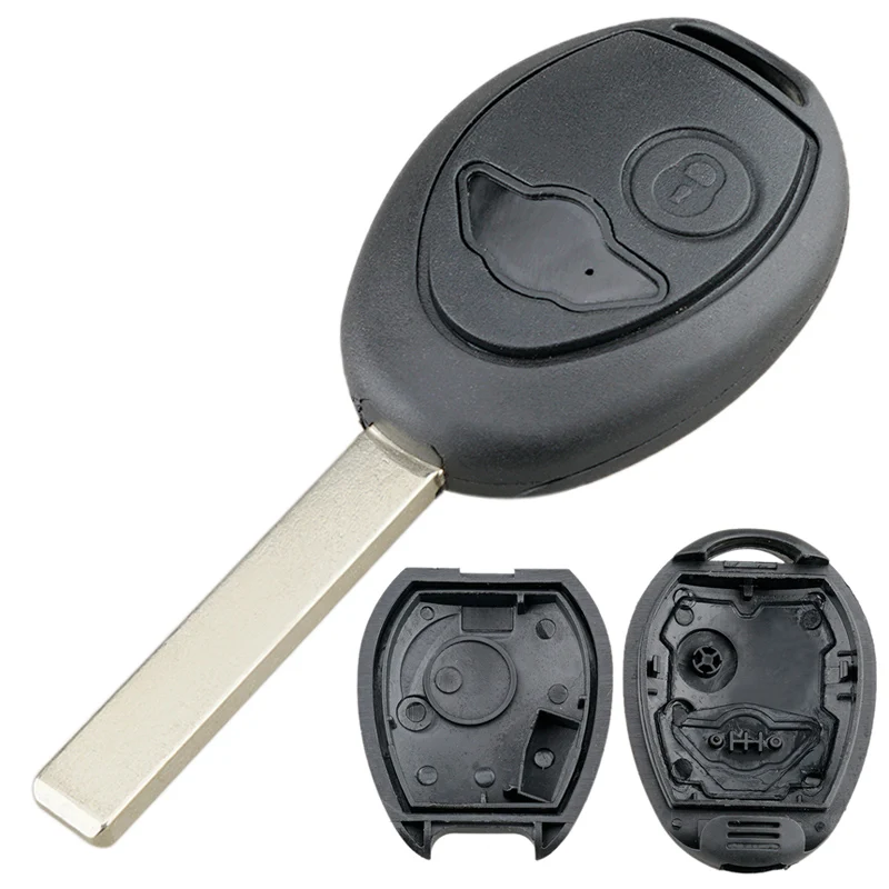 2 Buttons Black Car Key Case Replacement Car Remote Key Shell Fit For ...